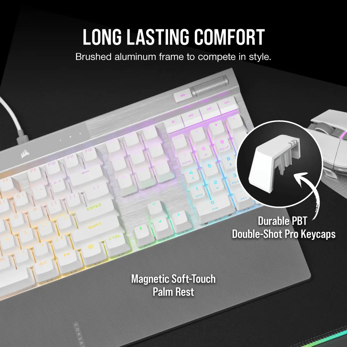 ขาย Corsair K70 Pro RGB Optical-Mechanical Gaming Keyboard with Polycarbonate Keycaps (TH) (OPX ...